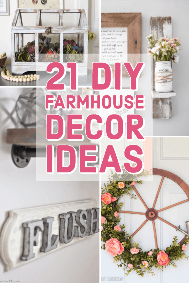 21 DIY Farmhouse Decor Ideas For Charming Rustic Decor - A Crazy Family