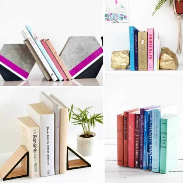 15 Decorative DIY Bookends To Spruce Up Your Shelves - A Crazy Family