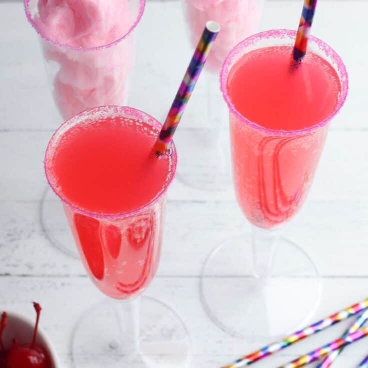 Cotton Candy Mocktails - A Crazy Family