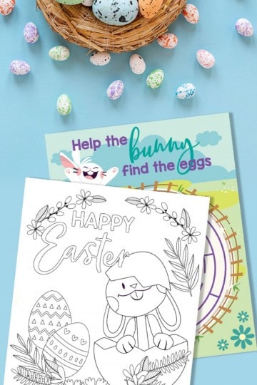 Fun Printable Easter Maze & Coloring Activities For Kids - A Crazy Family
