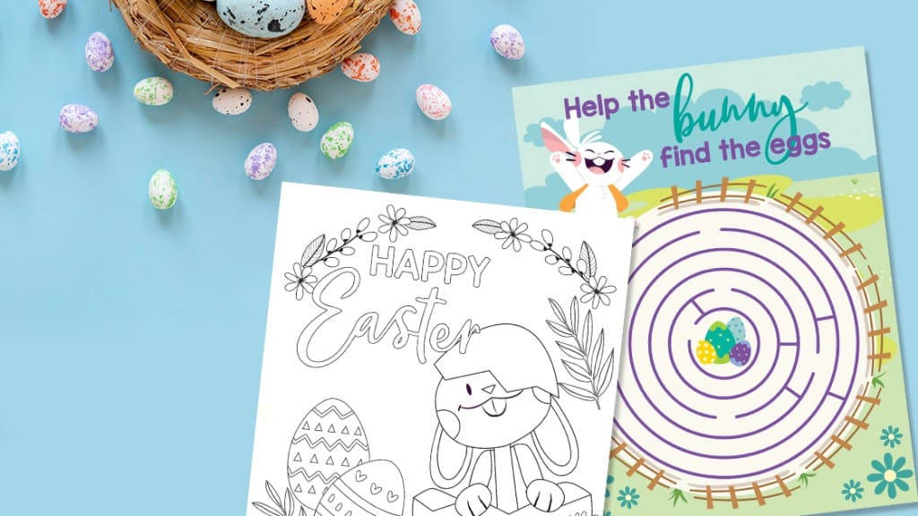 Fun Printable Easter Maze & Coloring Activities For Kids - A Crazy Family