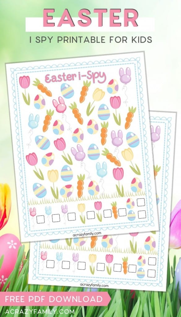 Easter I Spy - Free Printable - A Crazy Family