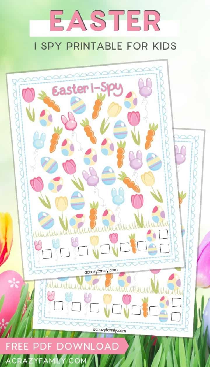 Easter I Spy - Free Printable - A Crazy Family