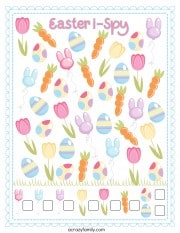 Easter I Spy - Free Printable - A Crazy Family
