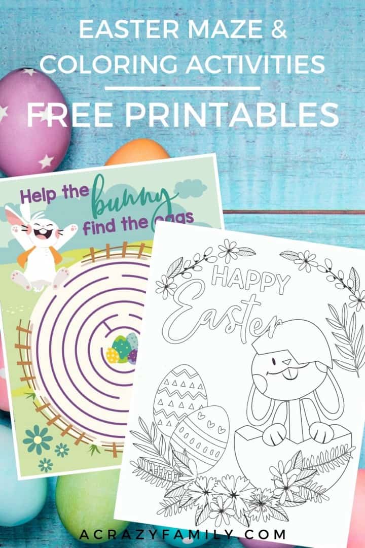 Fun Printable Easter Maze & Coloring Activities For Kids - A Crazy Family