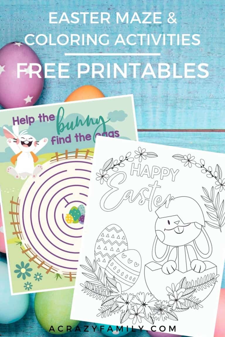 Fun Printable Easter Maze & Coloring Activities For Kids - A Crazy Family