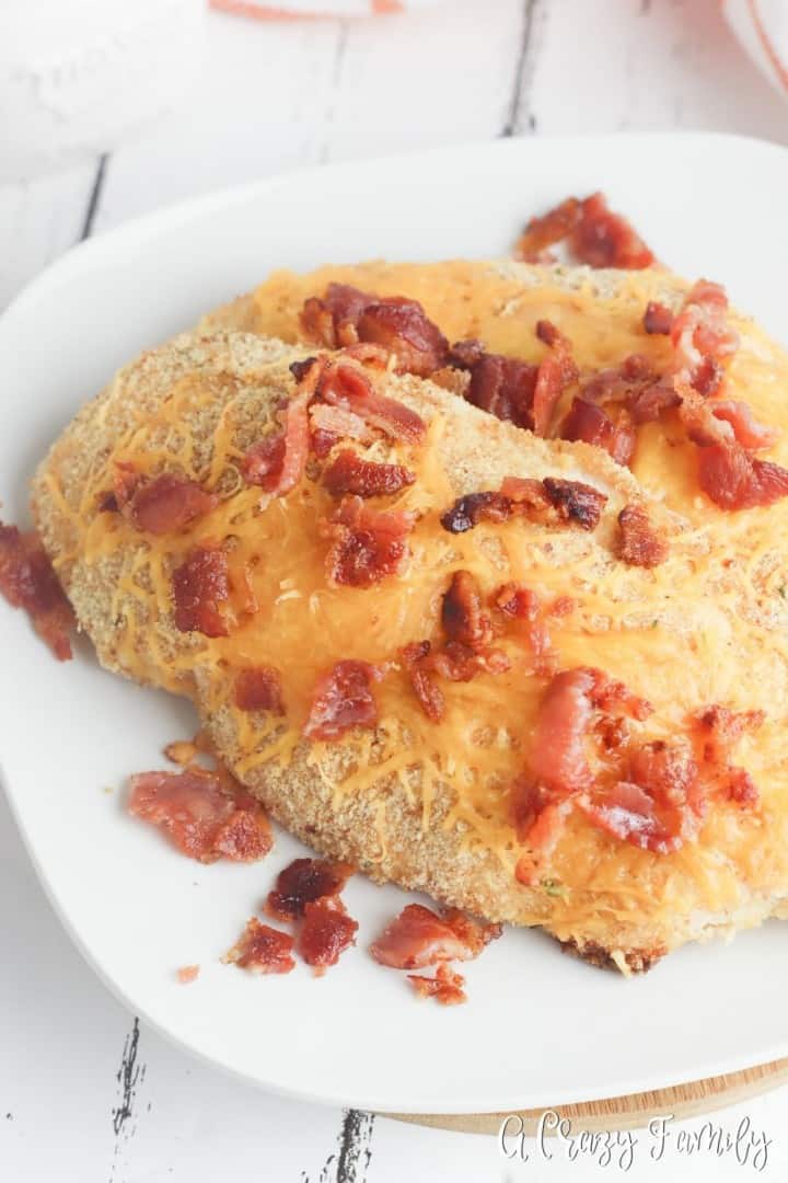 Baked Cheddar Ranch Chicken - A Crazy Family