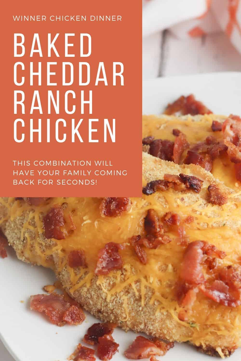 Baked Cheddar Ranch Chicken - A Crazy Family