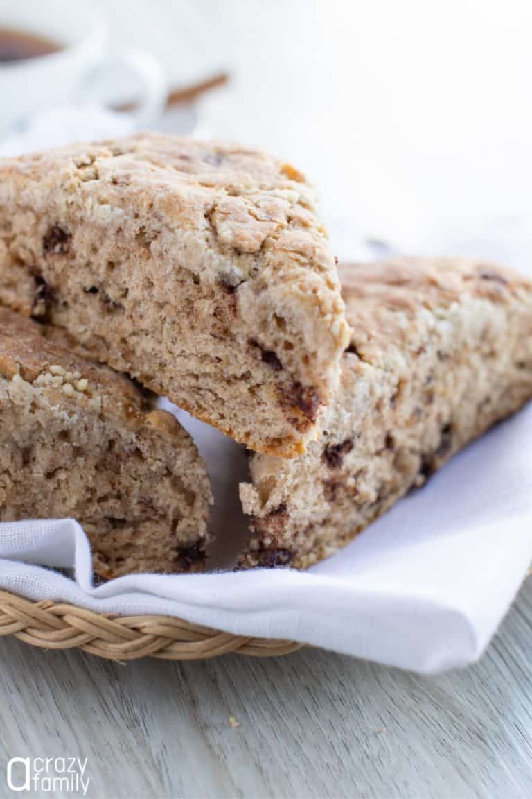 Cinnamon Sugar Scones - A Crazy Family