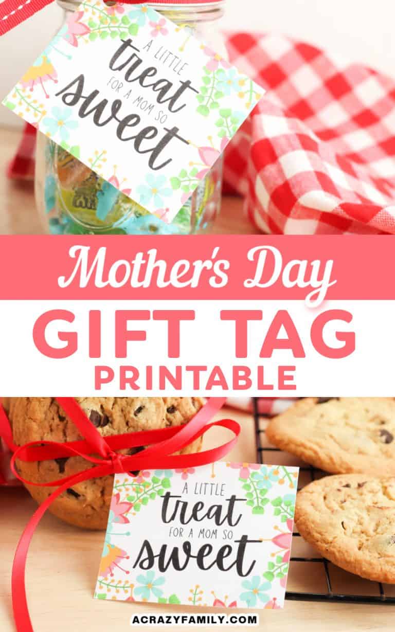 Sweet Treat Mothers Day Gift Idea (Free Printable Gift Tags) - A Crazy ...