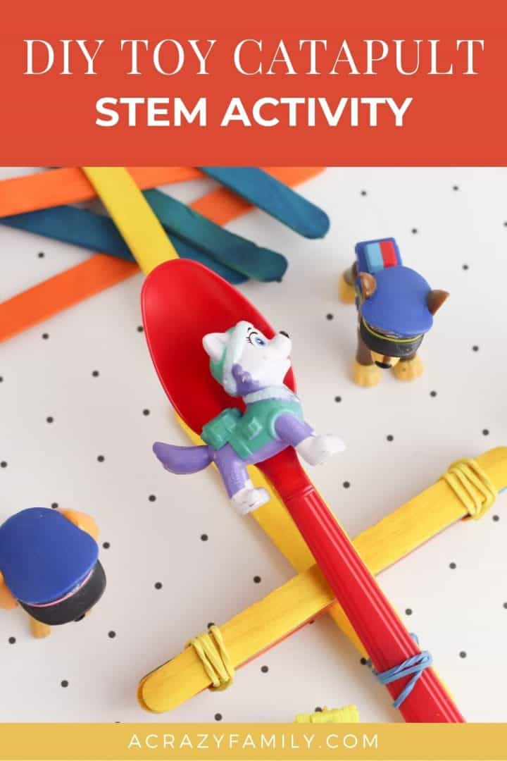 DIY Toy Catapult STEM Activity - A Crazy Family