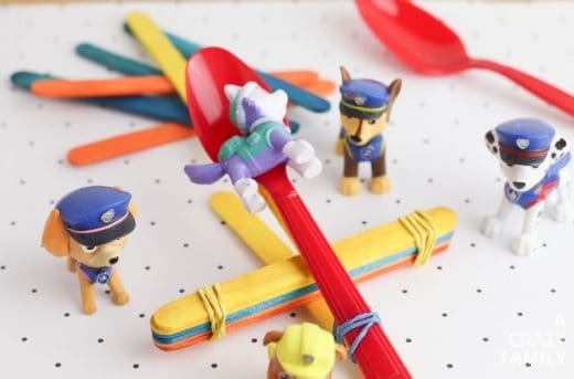 DIY Toy Catapult STEM Activity - A Crazy Family