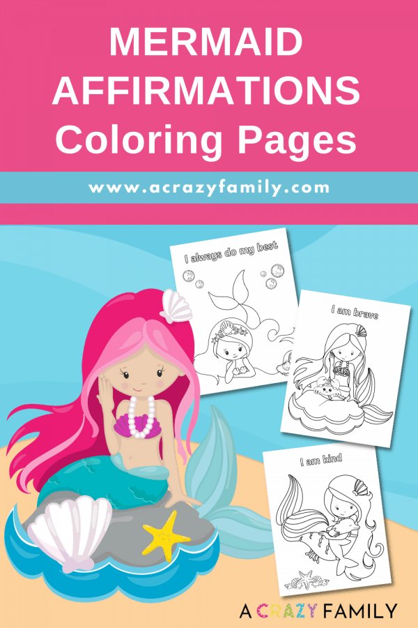 Build Confidence in Kids With the Mermaid Affirmation Coloring Pages ...