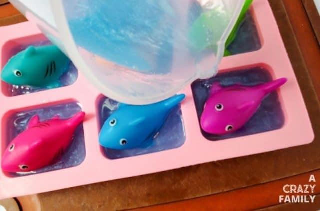 Easy Homemade DIY Shark Toy Soap For Kids - A Crazy Family
