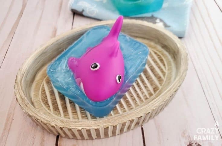 Easy Homemade DIY Shark Toy Soap For Kids - A Crazy Family