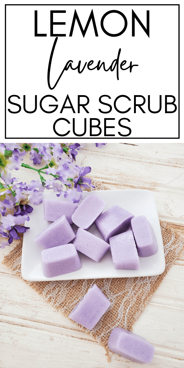 Lemon Lavender Sugar Scrub Cubes - A Crazy Family
