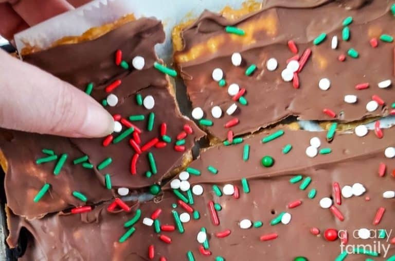 Christmas Cracker Bark - A Crazy Family