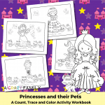 Use Fun and Learning with the Princess and Pets Trace-Color-Learn Pack ...