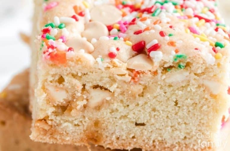 Sugar Cookie Sprinkle Bars - A Crazy Family