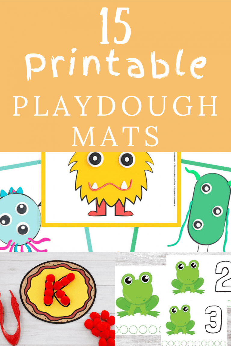 Free Printable Playdough Mats for Kids - A Crazy Family