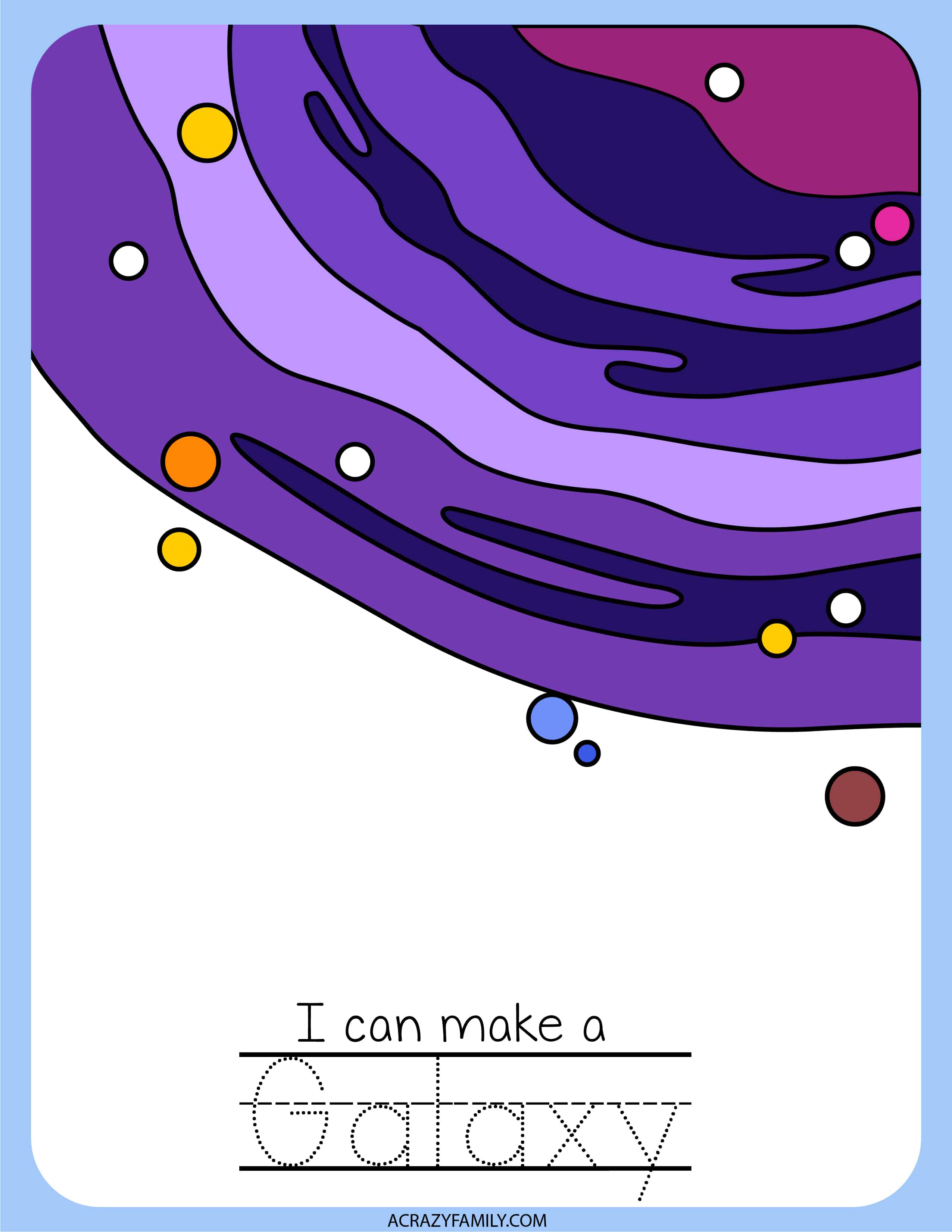 Free Printable Space Playdough Mats - A Crazy Family