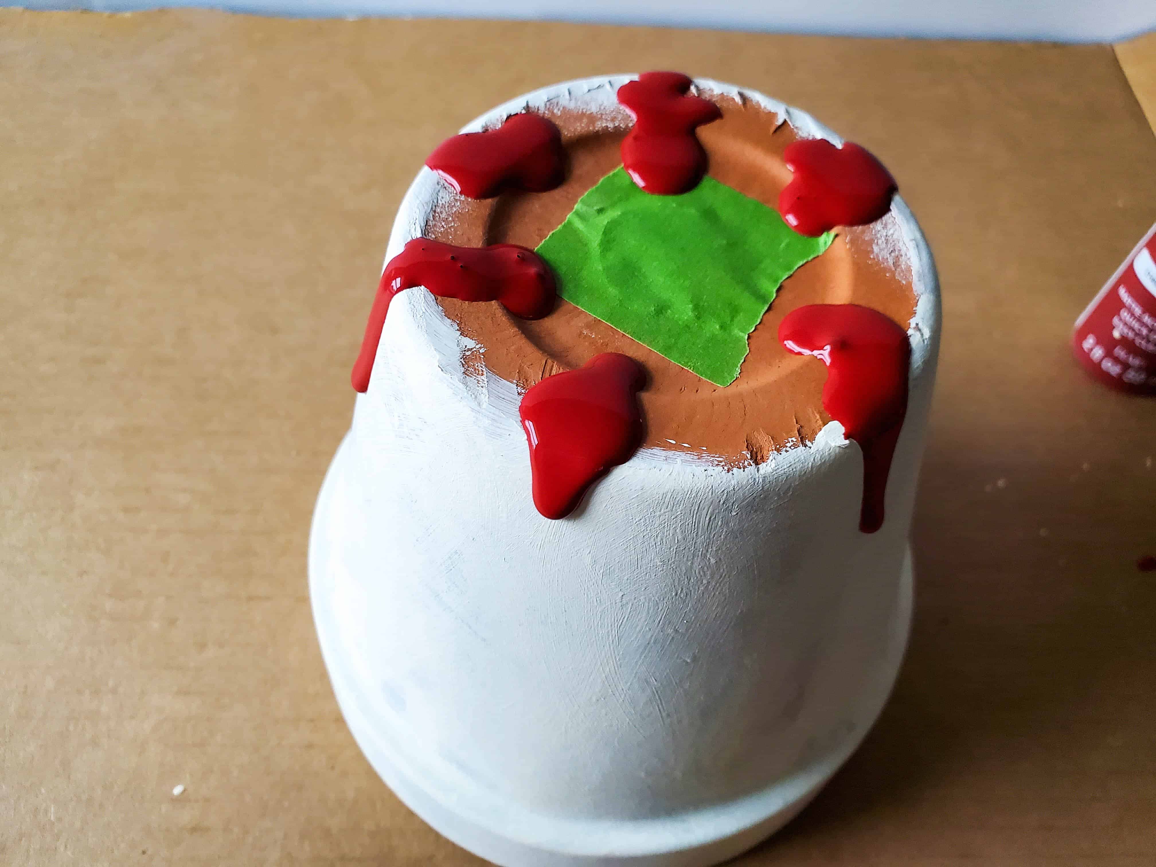 Simple Paint-Pour Fingerprint Clay Flower Pot Craft - A Crazy Family