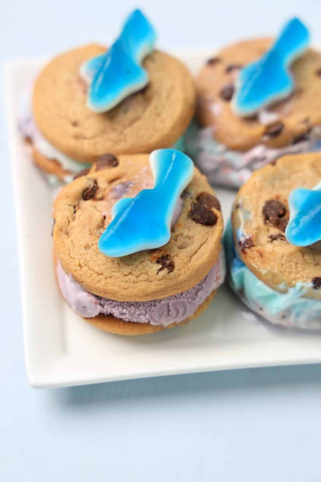 Shark Mini Ice Cream Sandwiches - A Crazy Family