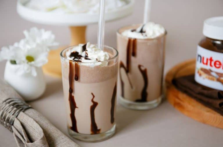 Easy Nutella Milkshake - A Crazy Family