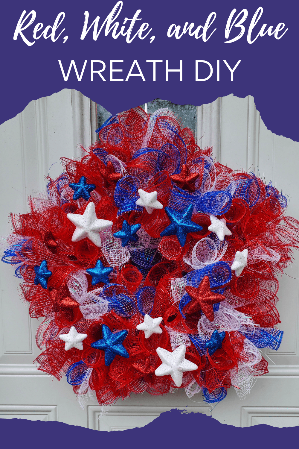 Dollar Store Patriotic Star Wreath - A Crazy Family