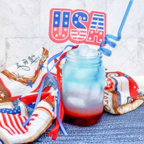 Red, White & Blue Layered Patriotic Mocktail - A Crazy Family