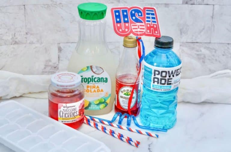 Red, White & Blue Layered Patriotic Mocktail - A Crazy Family