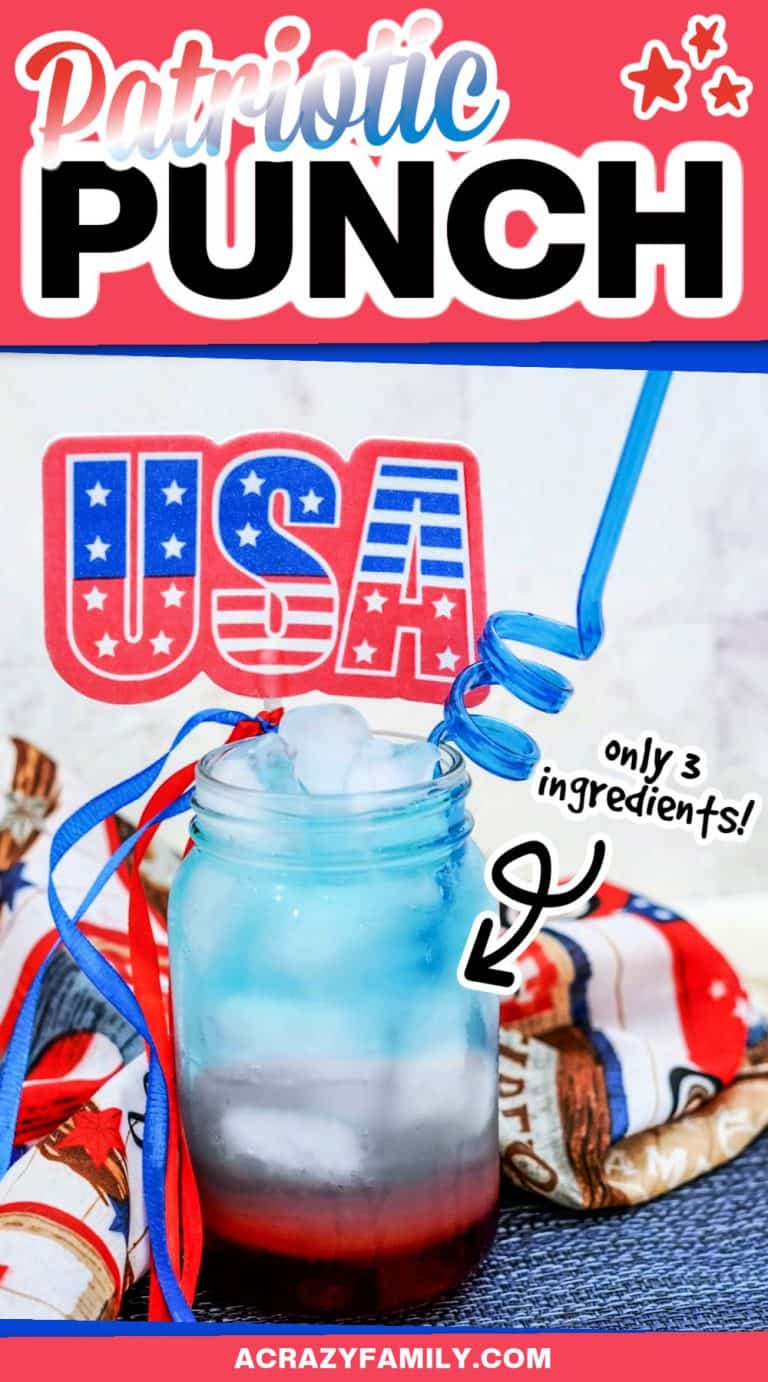 Red, White & Blue Layered Patriotic Mocktail - A Crazy Family