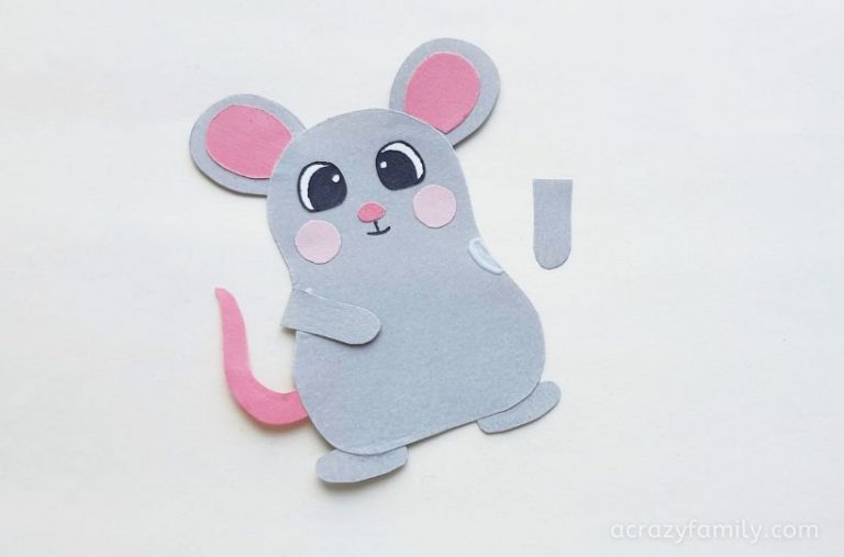 Cute & Easy Mouse Bookmark Craft for Kids - A Crazy Family