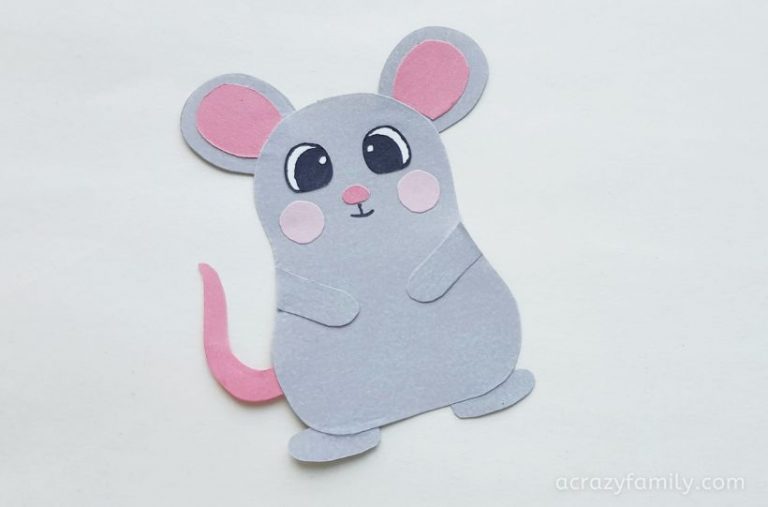 Cute & Easy Mouse Bookmark Craft for Kids - A Crazy Family