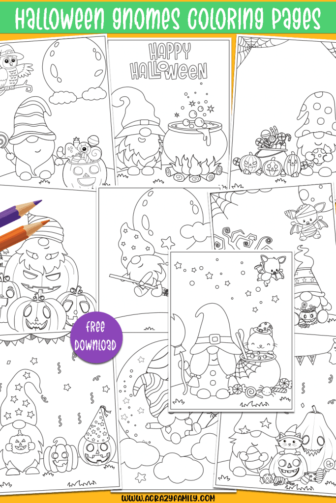 Free Printable Halloween Coloring Pages - A Crazy Family