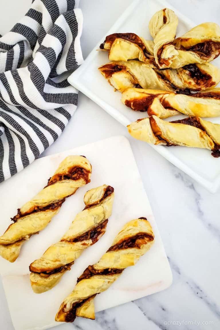Cheese and Marmite Puff Pastry Twists - A Crazy Family