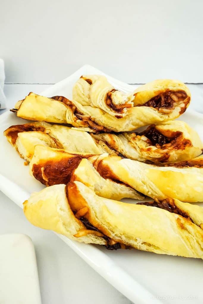 Cheese and Marmite Puff Pastry Twists - A Crazy Family