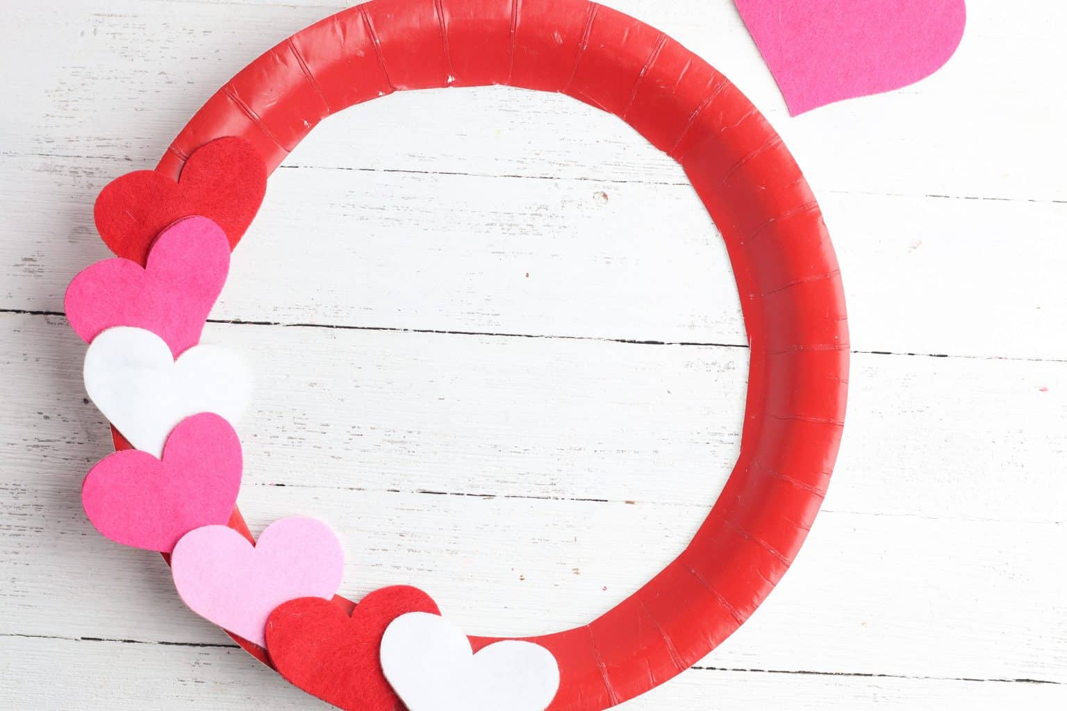 Valentines Day Heart Wreath Craft for Kids - A Crazy Family