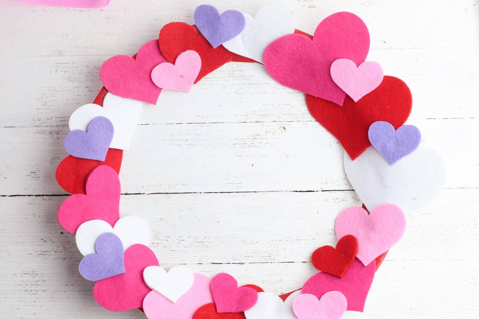Valentines Day Heart Wreath Craft for Kids - A Crazy Family