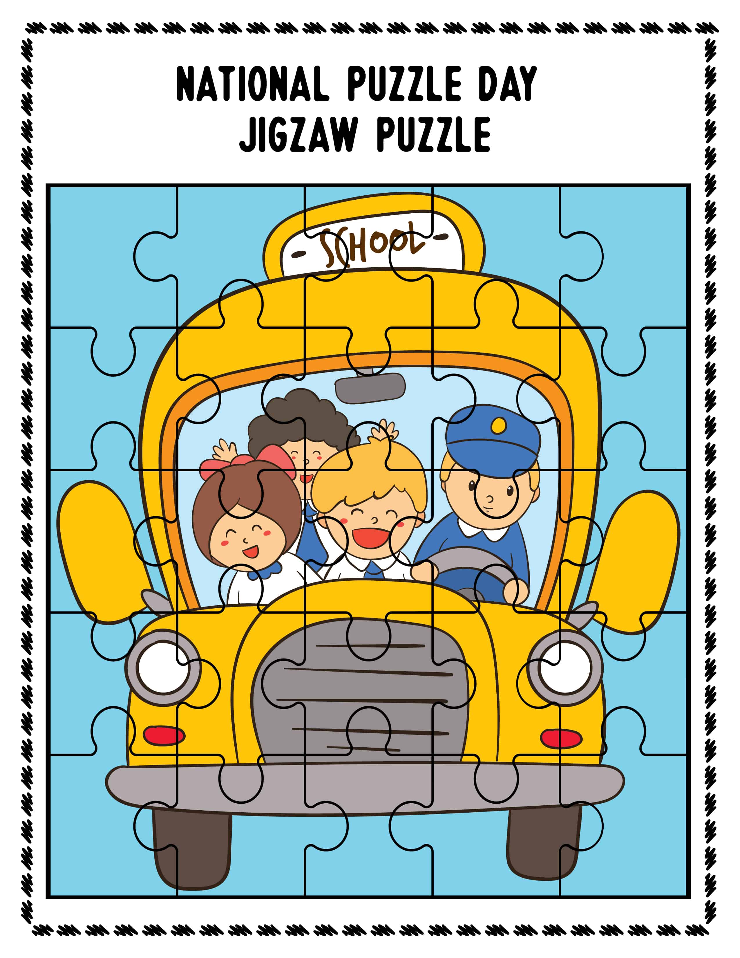 Free Printable Puzzle Pack for National Puzzle Day - A Crazy Family