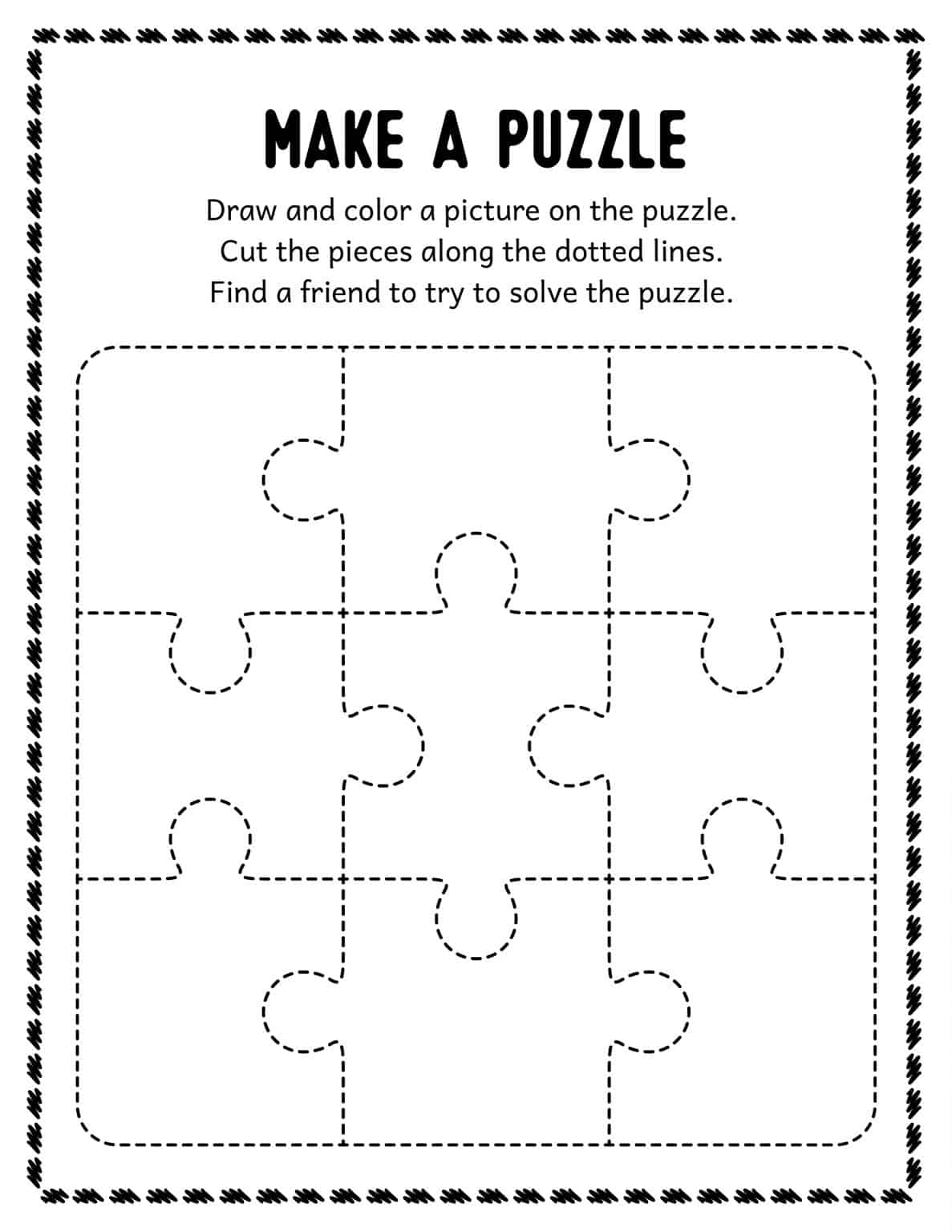 Free Printable Puzzle Pack for National Puzzle Day - A Crazy Family