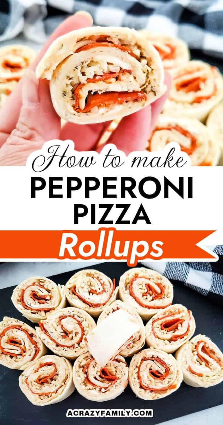 Pepperoni Pizza Pinwheels - A Crazy Family
