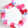 Valentines Day Heart Wreath Craft for Kids - A Crazy Family