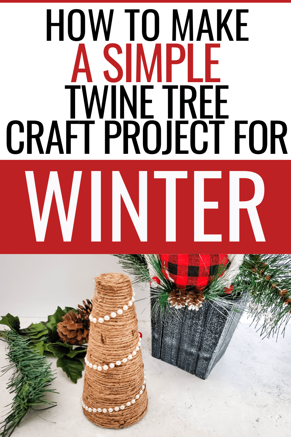 Simple Twine Tree Craft - A Crazy Family
