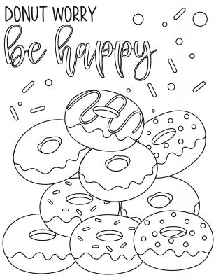 Free Printable Donut Coloring Pages - A Crazy Family