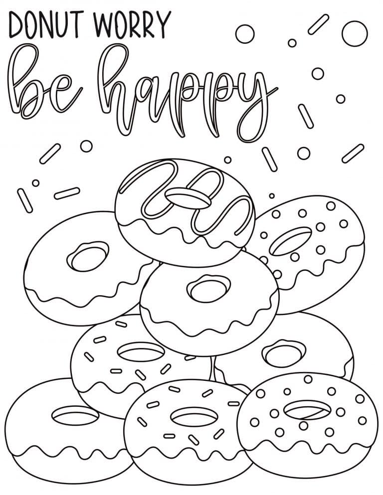 Free Printable Donut Coloring Pages - A Crazy Family