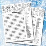 Free Printable January Word Search - A Crazy Family