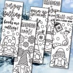 Free Winter Gnomes Coloring Bookmarks – Printable Fun for Kids - A ...