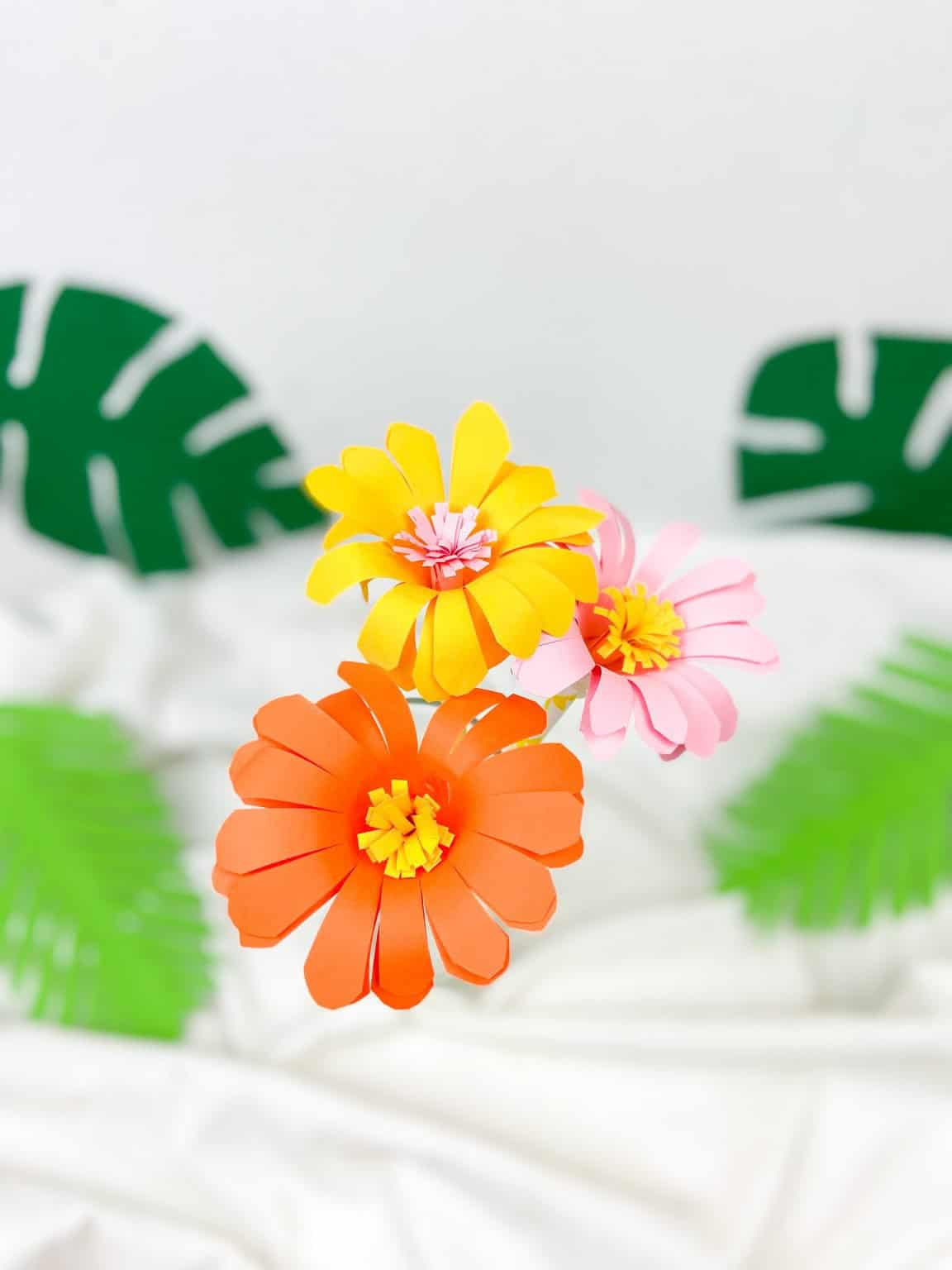 How to Make Origami Zinnia Flowers - A Crazy Family
