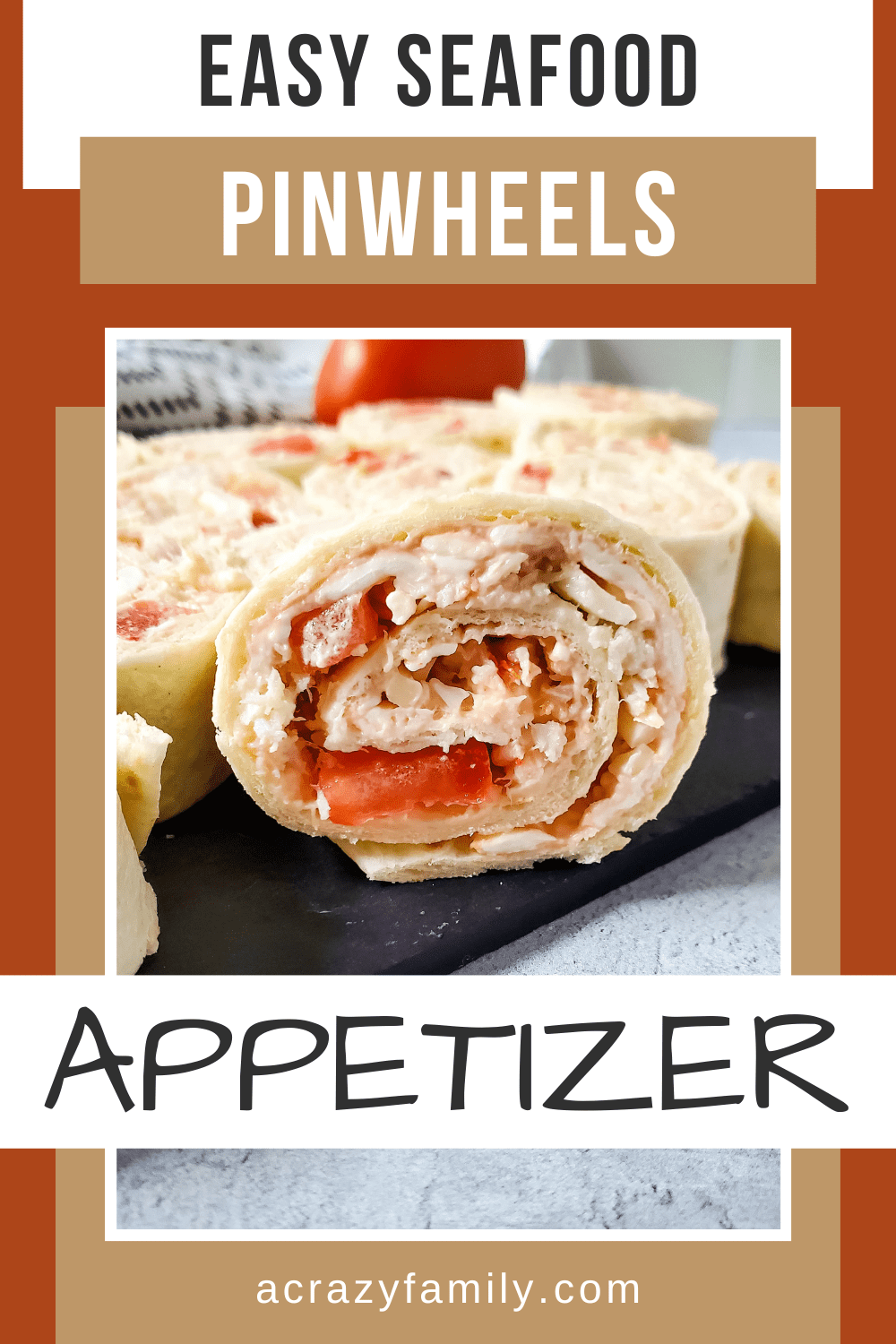 Easy Seafood Pinwheels - A Crazy Family